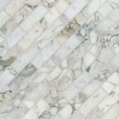 2x6 Calacatta Green Marble Mosaic Tile - Elite Design – Hey Tiles