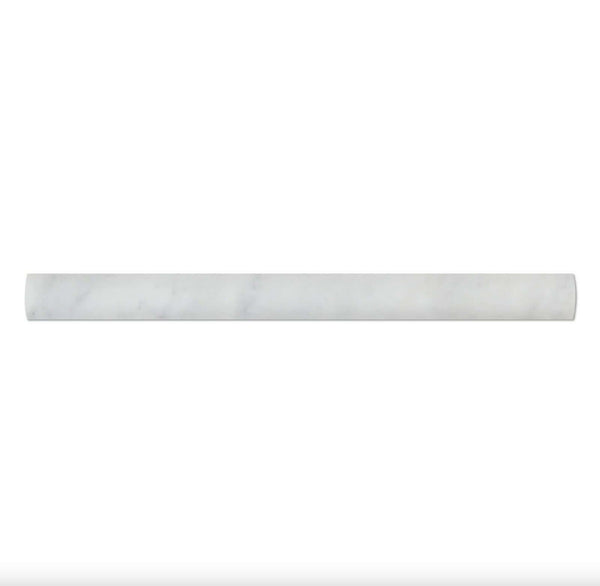Carrara White Marble Honed Quarter - Round Trim Molding - Hey Tiles