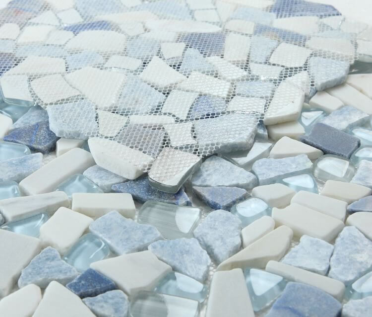 Azul Macaubas Sapphire Pebble 12 x 12 - Hey Tiles