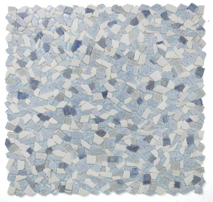 Azul Macaubas Sapphire Pebble 12 x 12 - Hey Tiles