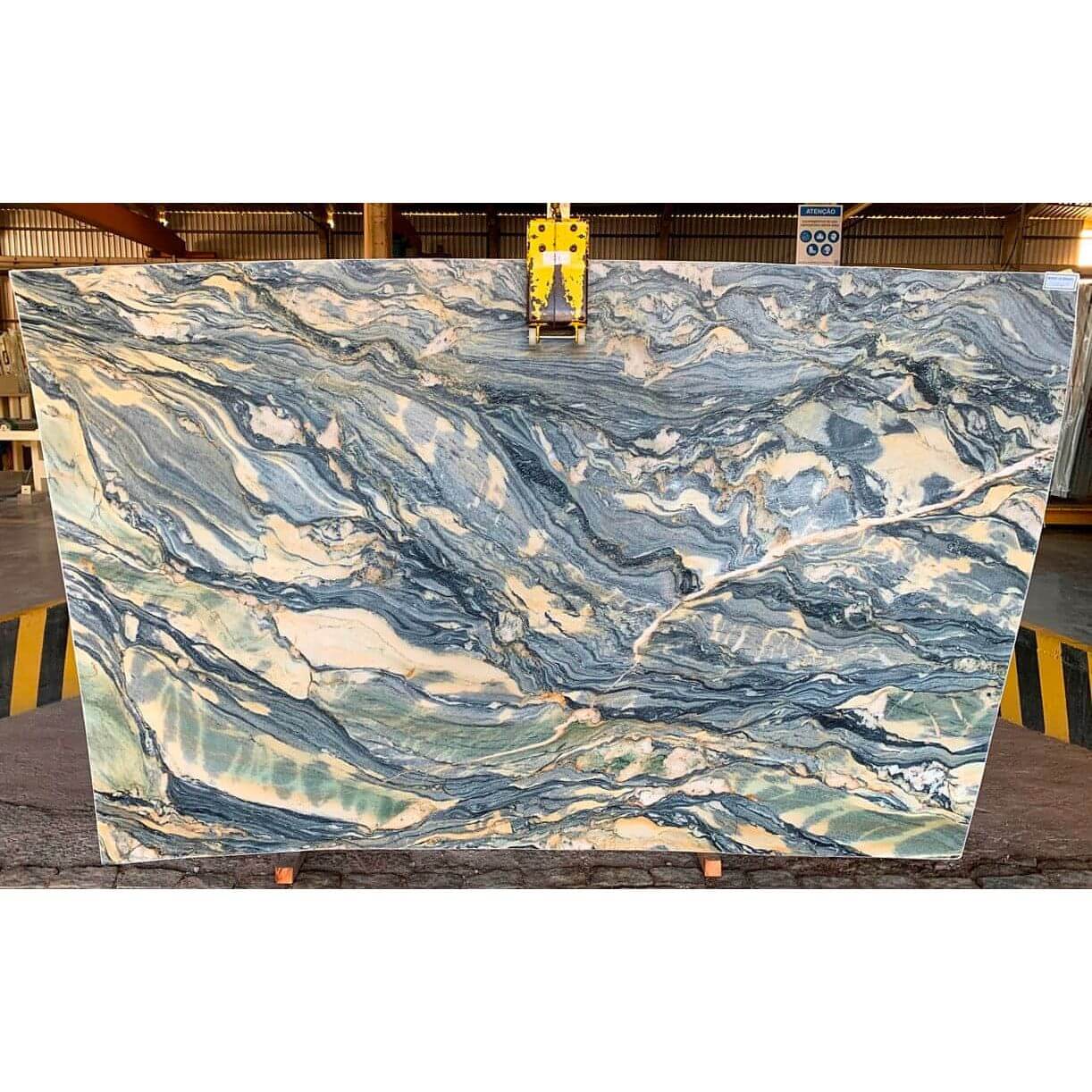 Azul Treasure Quartzite Countertop Slab Polished 2 CM, 127”x80” - Hey Tiles