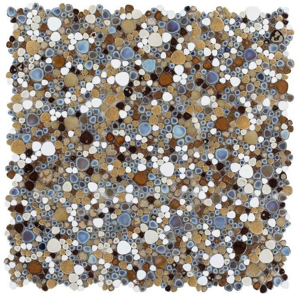 Poseidon Mango Pebble Mosaic Tile - Pool Rated – Hey Tiles