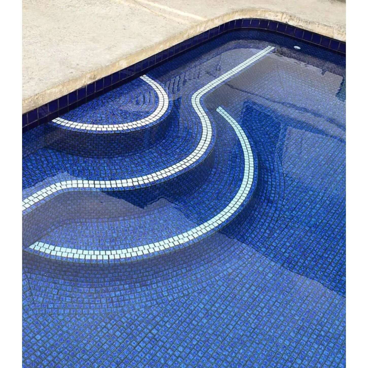 Sapphire 1x1 Fujiwa Pool Tile Peb Series - Hey Tiles