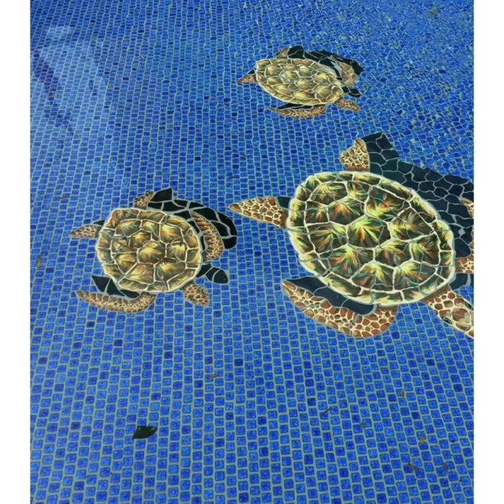 Sapphire 1x1 Fujiwa Pool Tile Peb Series - Hey Tiles