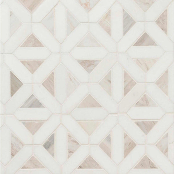 MSI Angora Geometric Pattern Polished Mosaic 12X12 - Hey Tiles