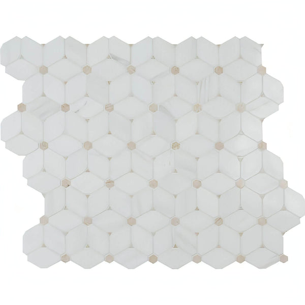 MSI Cecily Pattern Polished Marble Mosaic Tile | Hey Tiles