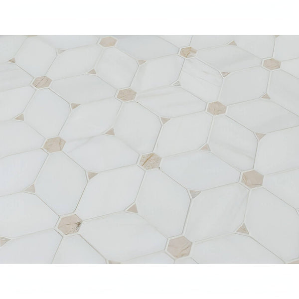 MSI Cecily Pattern Polished Marble Mosaic Tile 10.83" x 12.6" - Hey Tiles