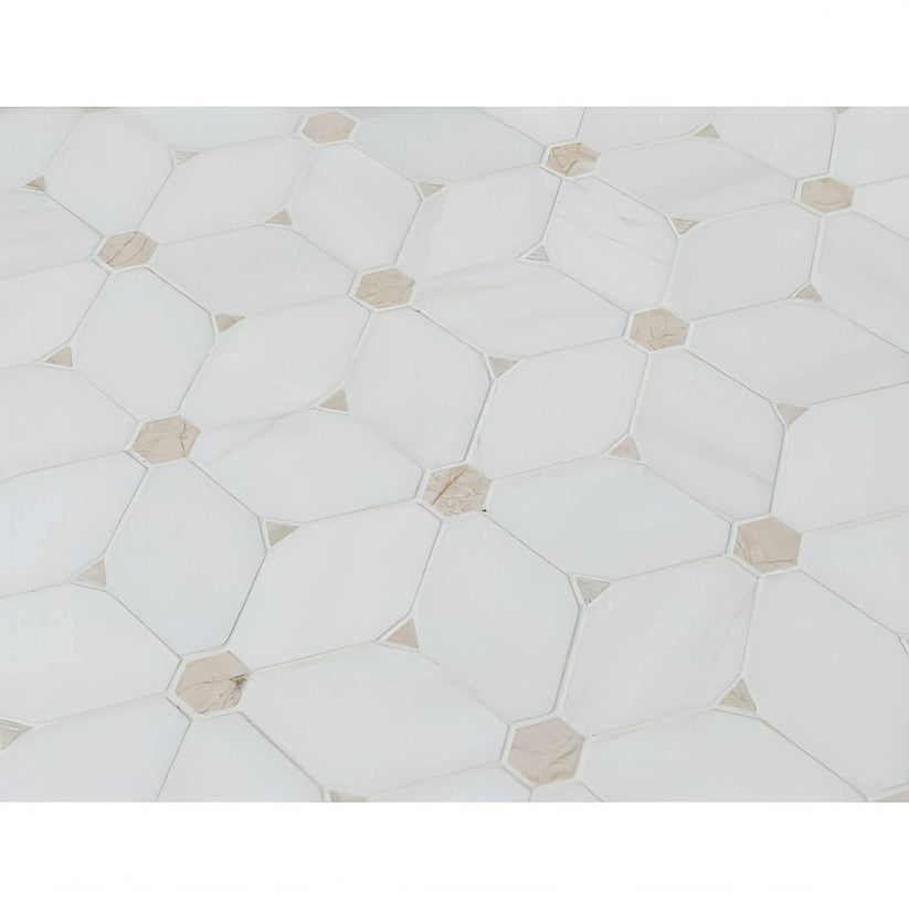 MSI Cecily Pattern Polished Marble Mosaic Tile | Hey Tiles