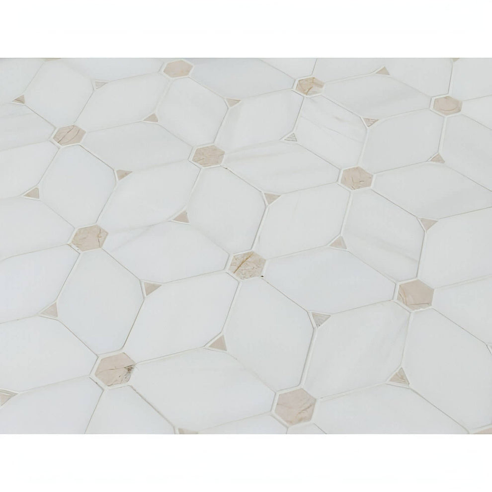 MSI Cecily Pattern Polished Marble Mosaic Tile | Hey Tiles