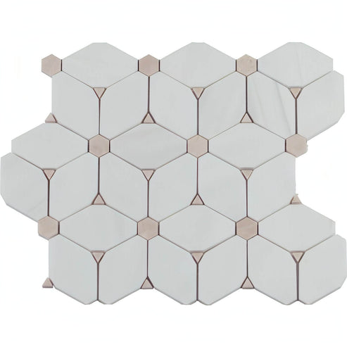MSI Cecily Pattern Polished Marble Mosaic Tile | Hey Tiles