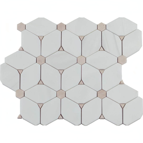MSI Cecily Pattern Polished Marble Mosaic Tile 10.83" x 12.6" - Hey Tiles