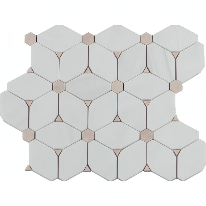MSI Cecily Pattern Polished Marble Mosaic Tile | Hey Tiles