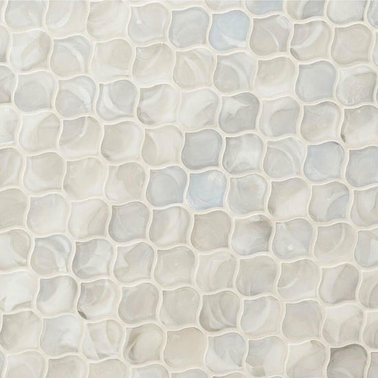 Pearla Arabesque Glass Mosaic Tile, 10”X 10.20, 8MM - Hey Tiles
